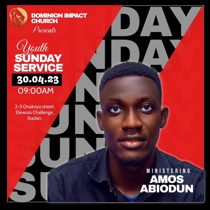 SUNDAY SERVICE Templat | PosterMyWall