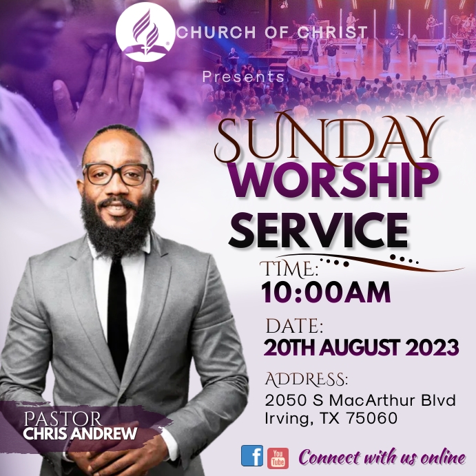 Plantilla de SUNDAY SERVICE | PosterMyWall