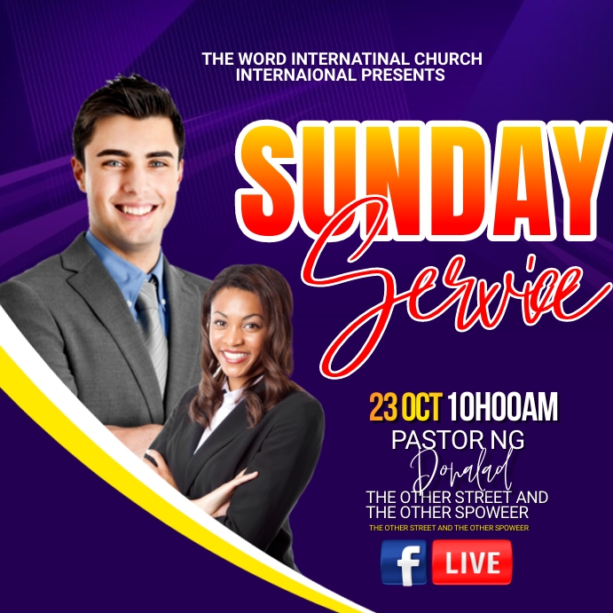 sunday service Template | PosterMyWall