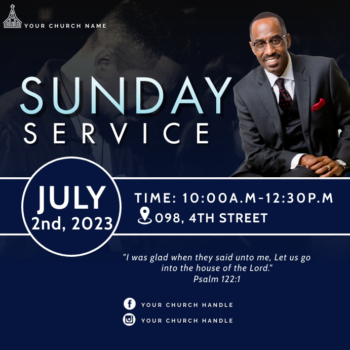 Sunday Service Template | PosterMyWall