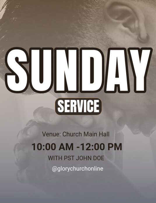 Sunday service Template | PosterMyWall