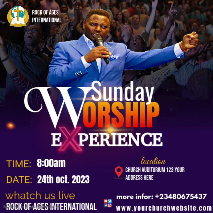 Modèle SUNDAY SERVICE | PosterMyWall