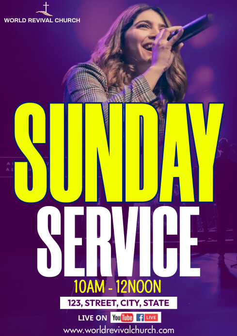 Plantilla de Sunday service | PosterMyWall