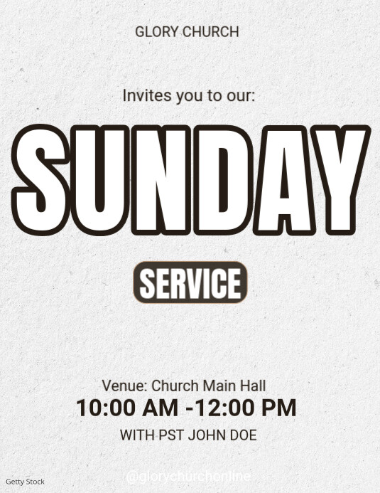 Sunday service Template | PosterMyWall