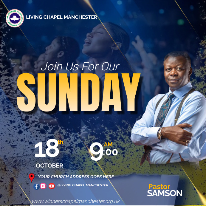 SUNDAY SERVICE Template | PosterMyWall