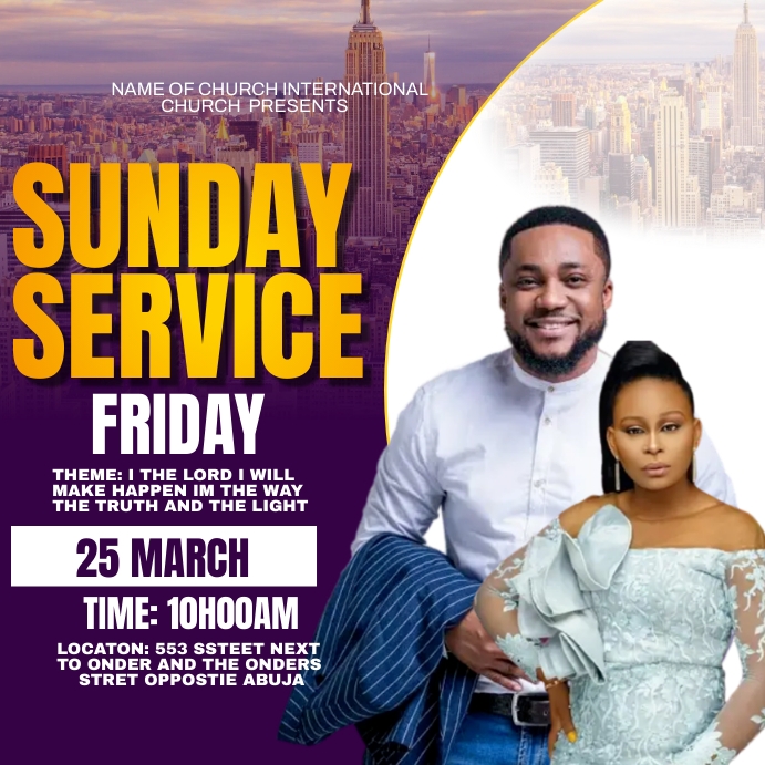 sunday service Template | PosterMyWall