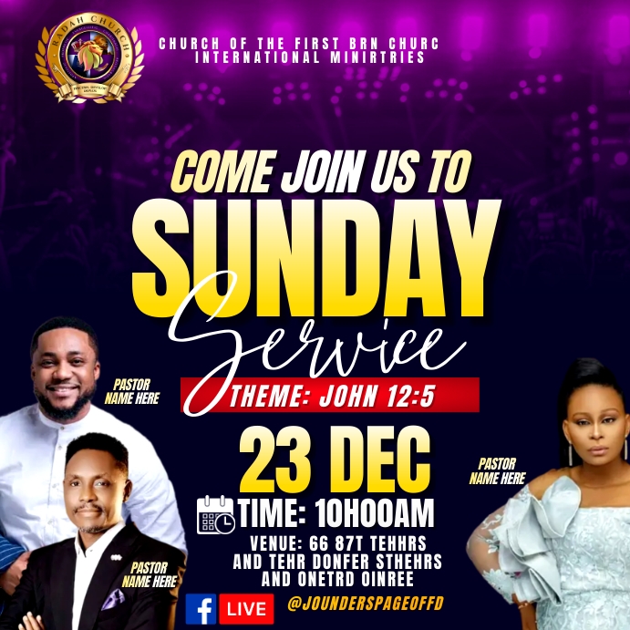 sunday service Template | PosterMyWall