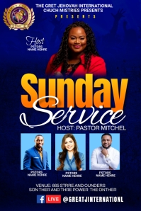 Sunday Service Ad Template | PosterMyWall