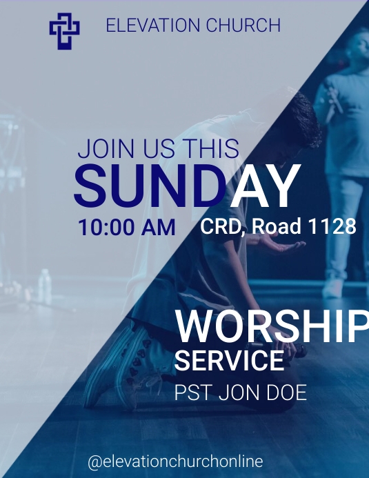 SUNDAY SERVICE Template | PosterMyWall