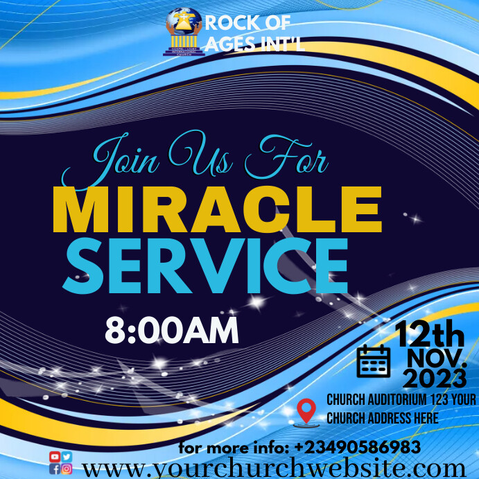 Modèle SUNDAY SERVICE | PosterMyWall