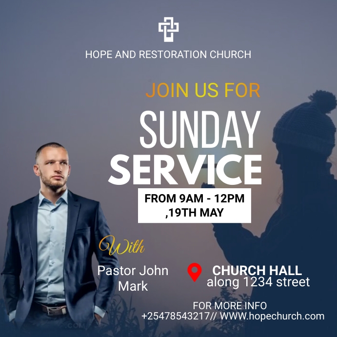 Sunday service Template | PosterMyWall