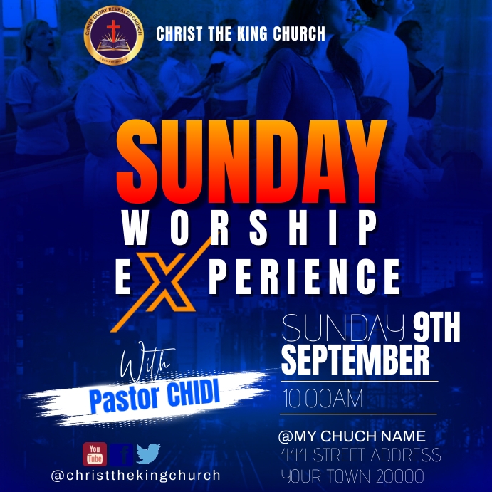 Plantilla de SUNDAY SERVICE | PosterMyWall