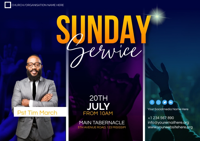 Copy of sunday service | PosterMyWall