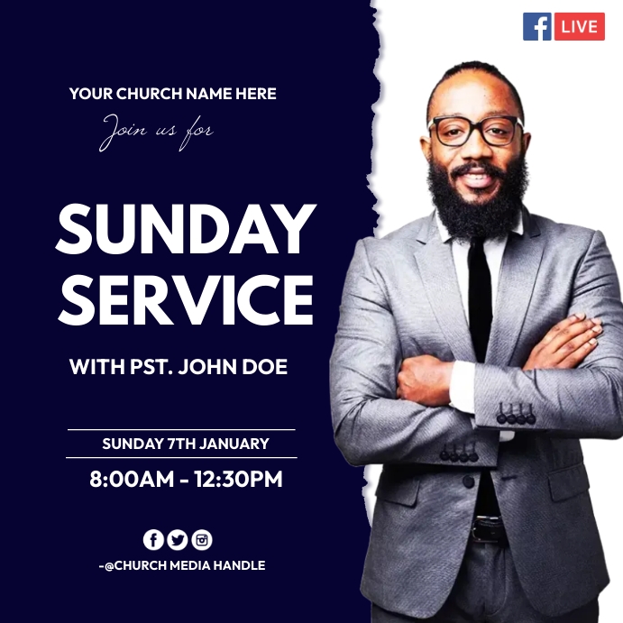 sunday service Template | PosterMyWall