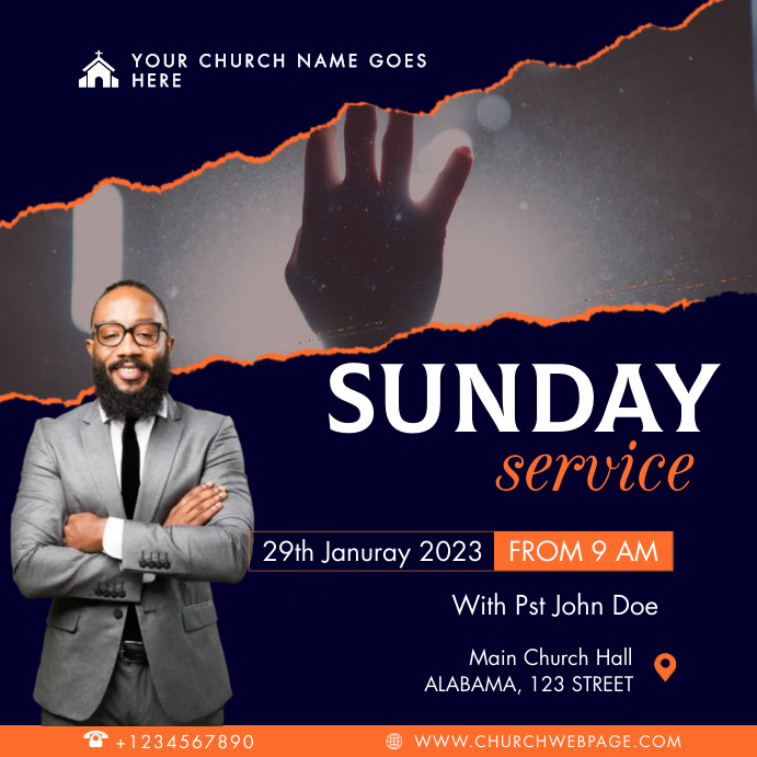 Sunday Service Template | PosterMyWall