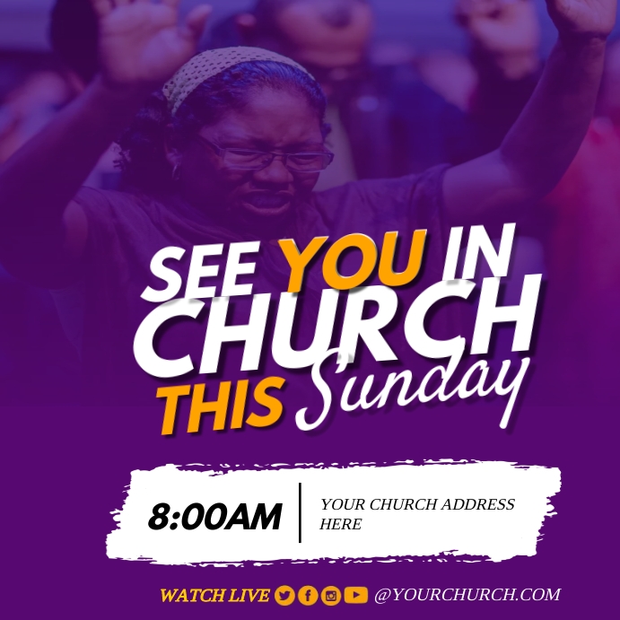 SUNDAY SERVICE Template | PosterMyWall