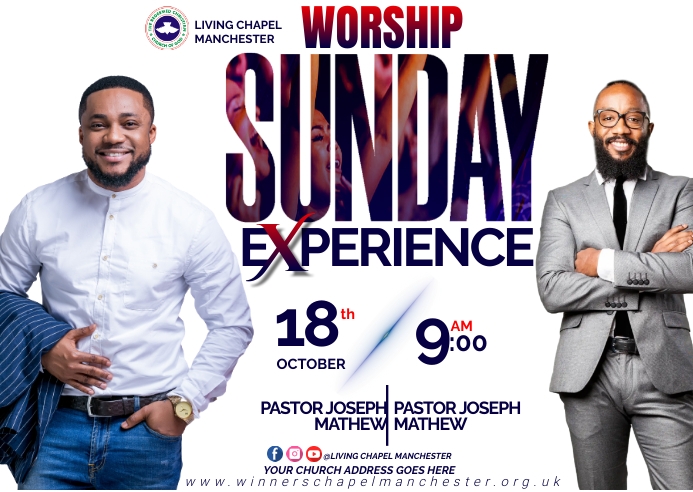 SUNDAY SERVICE Template | PosterMyWall