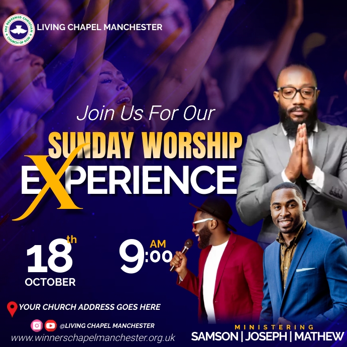 SUNDAY SERVICE Template | PosterMyWall