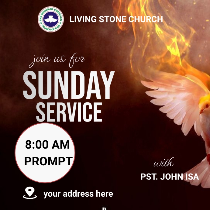 SUNDAY SERVICE Template | PosterMyWall