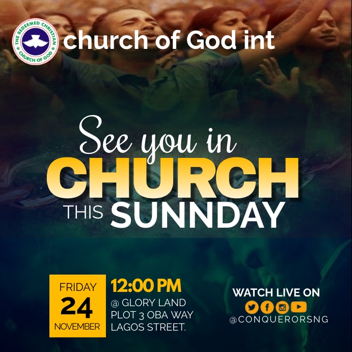 SUNDAY SERVICE Template | PosterMyWall