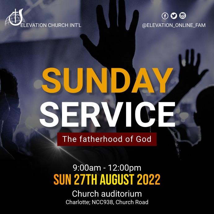 Copy of sunday service | PosterMyWall