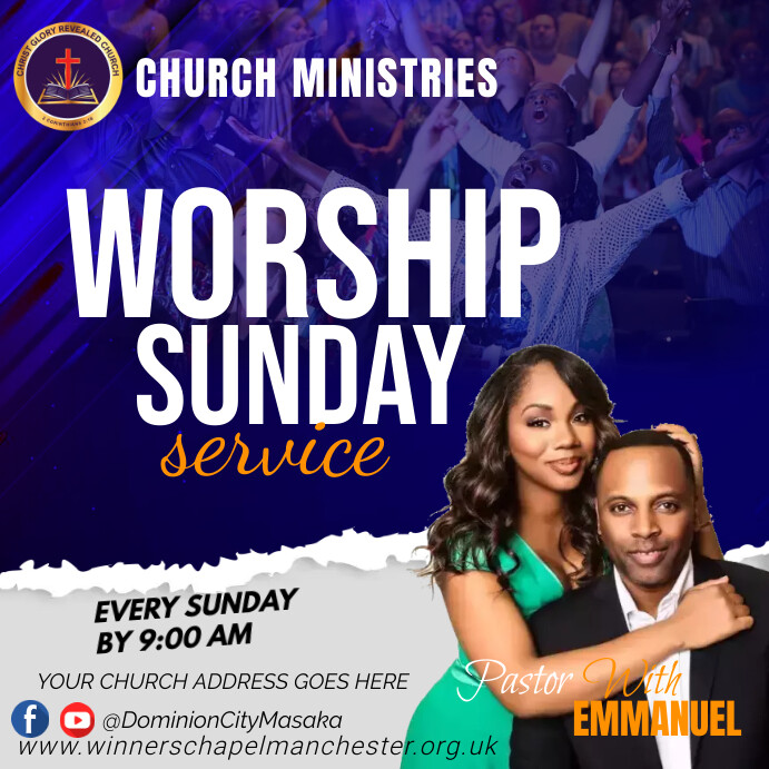 Plantilla de SUNDAY SERVICE | PosterMyWall