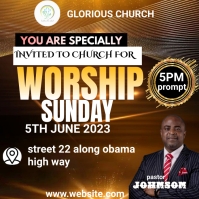 Grey Church Inauguration Instagram Post Template | PosterMyWall