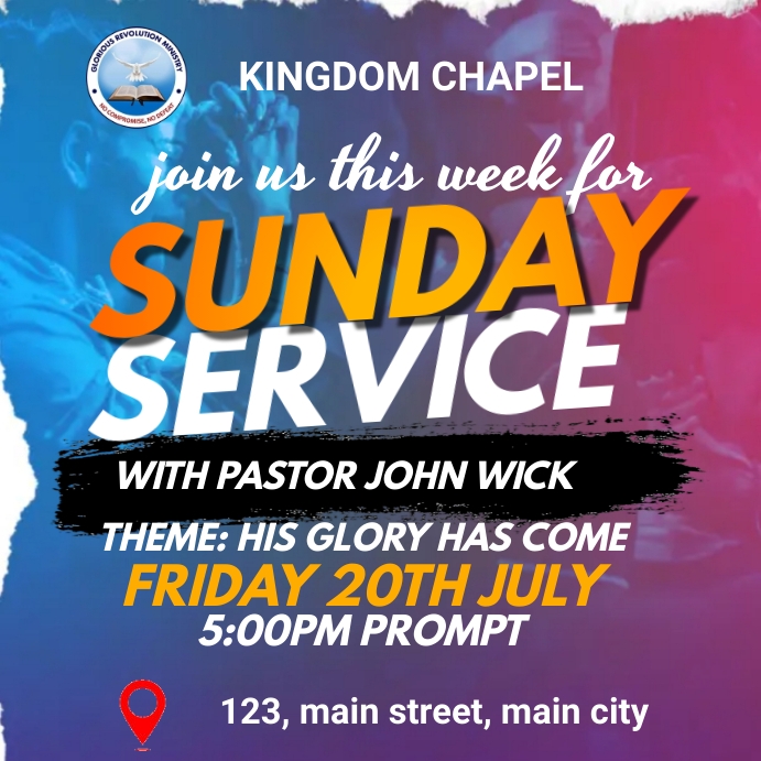 Sunday service Template | PosterMyWall