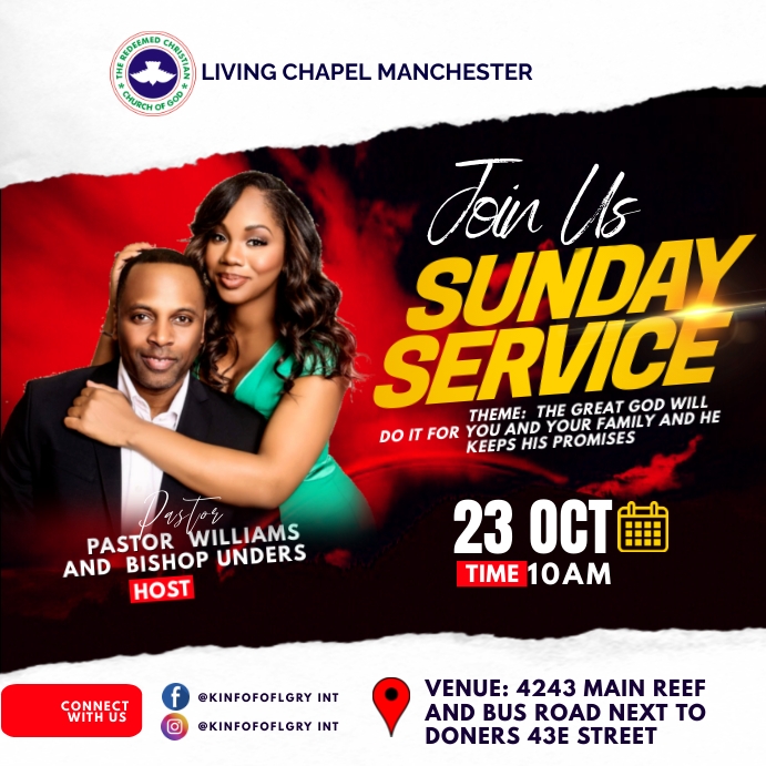 SUNDAY SERVICE Template | PosterMyWall