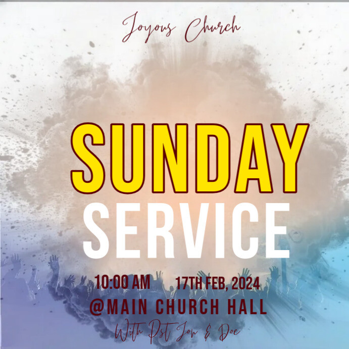 Sunday service Template | PosterMyWall