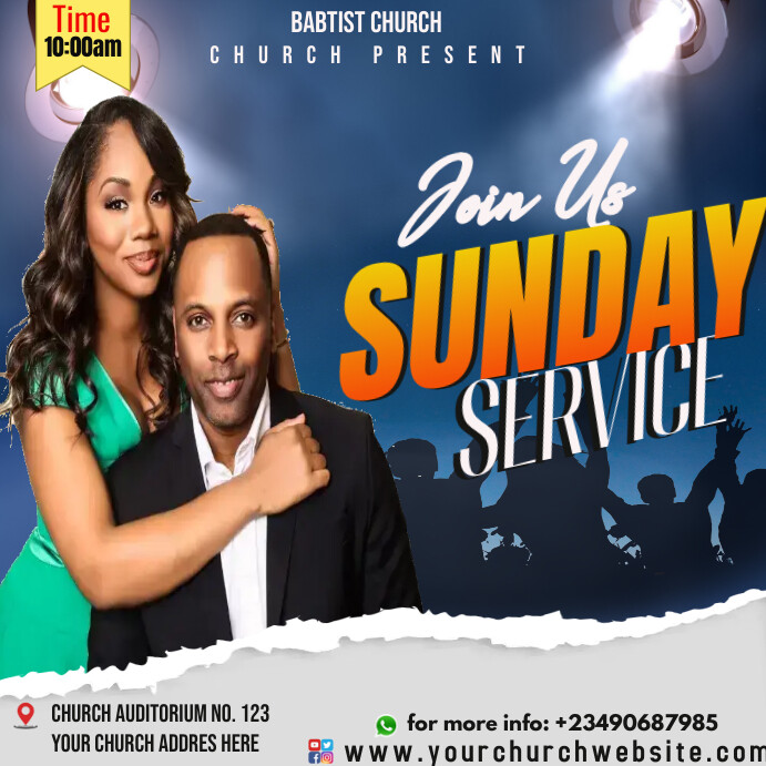 Modèle SUNDAY SERVICE | PosterMyWall