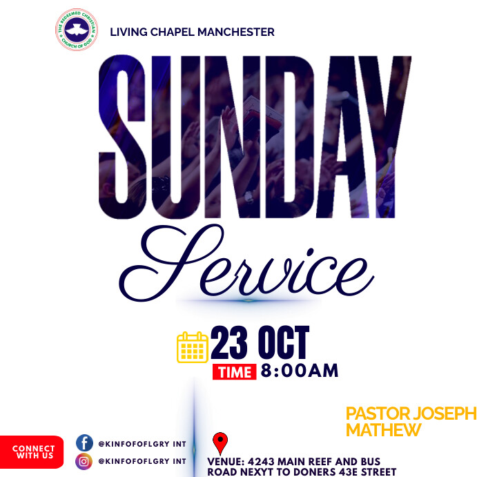 Plantilla de SUNDAY SERVICE | PosterMyWall