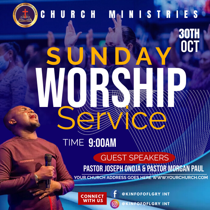 Modèle sunday service | PosterMyWall