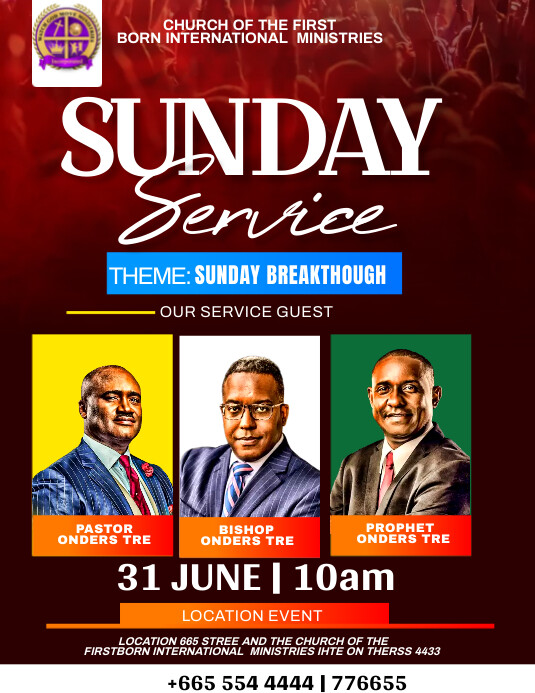 Sunday service Templat | PosterMyWall