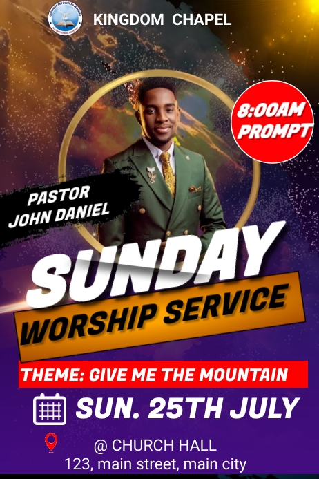 Copy of Sunday service | PosterMyWall