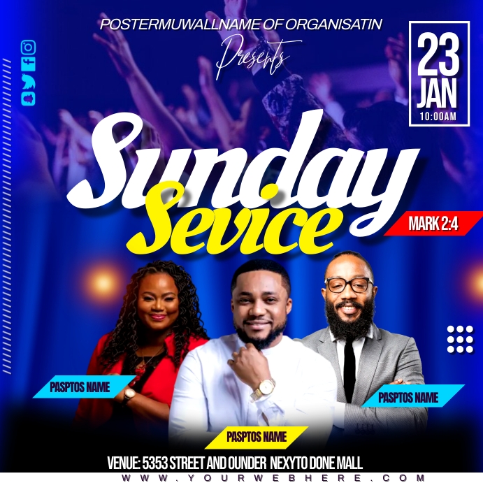 sunday service Template | PosterMyWall