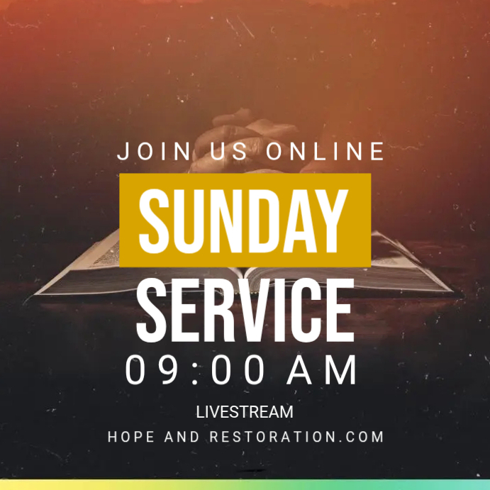 Sunday service Template | PosterMyWall