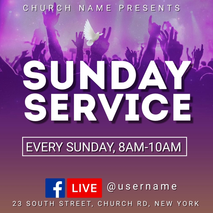 sunday service Template | PosterMyWall