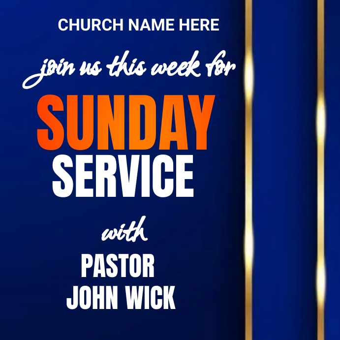 Sunday service Template | PosterMyWall