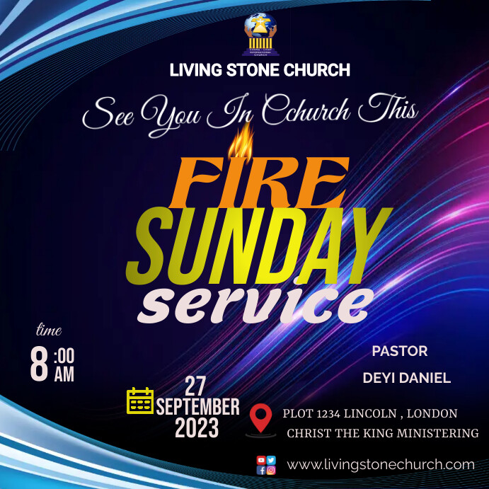 SUNDAY SERVICE Template | PosterMyWall