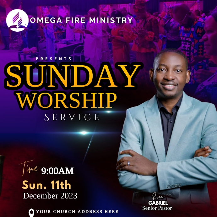 Plantilla de SUNDAY SERVICE | PosterMyWall