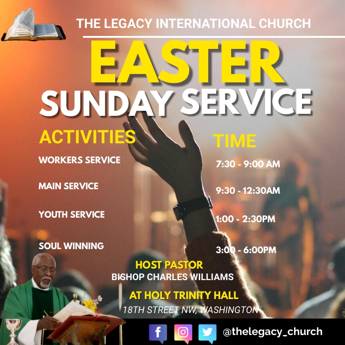 Sunday Service Design Template | PosterMyWall