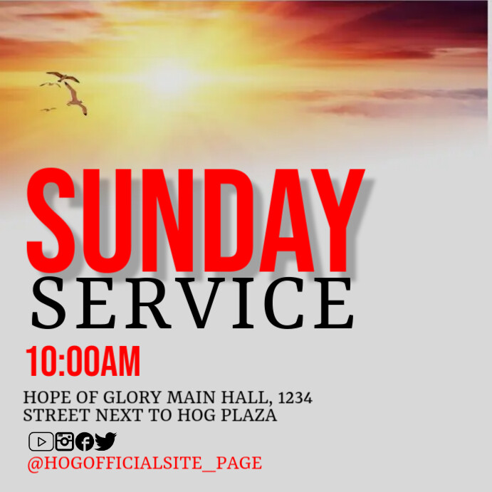 Sunday service Template | PosterMyWall