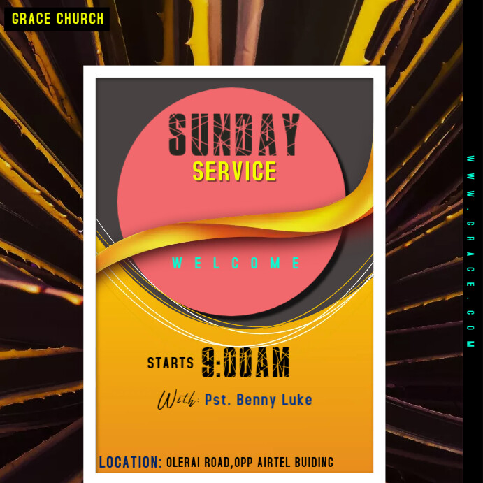SUNDAY SERVICE Template | PosterMyWall