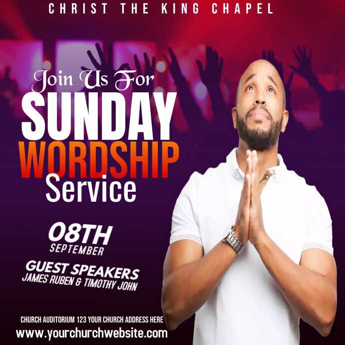 SUNDAY SERVICE Template | PosterMyWall