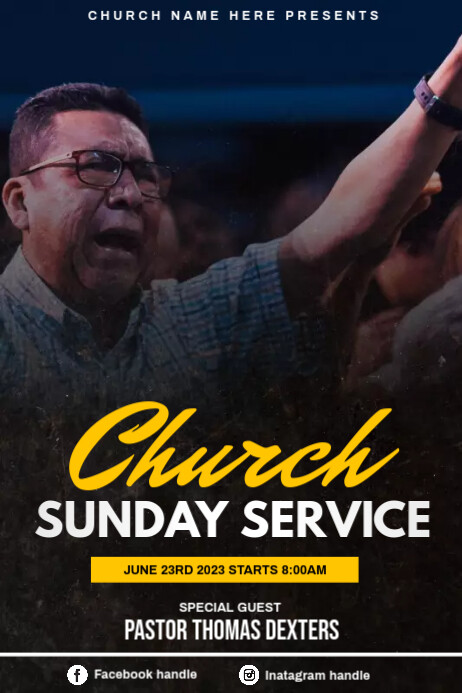 sunday service Template | PosterMyWall