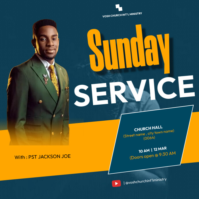 Sunday service Template | PosterMyWall