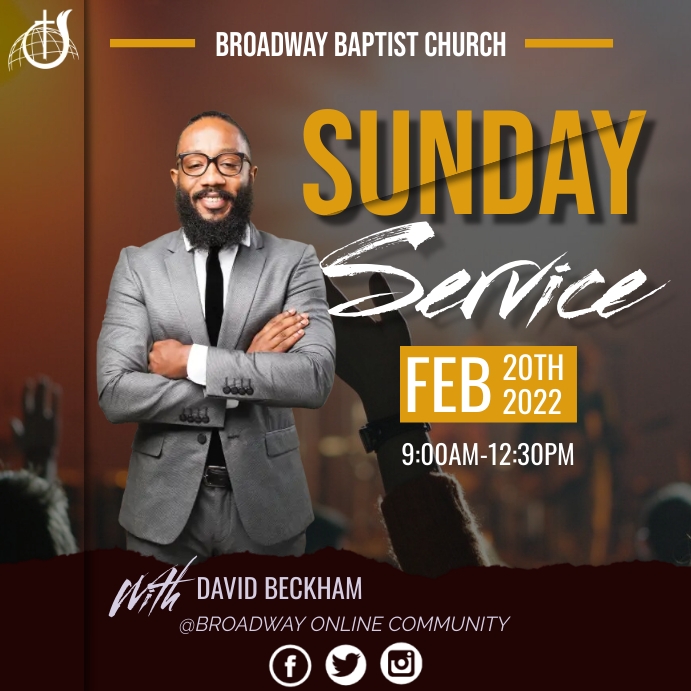 Sunday Service Template | PosterMyWall