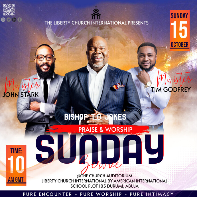 Sunday service design template | PosterMyWall