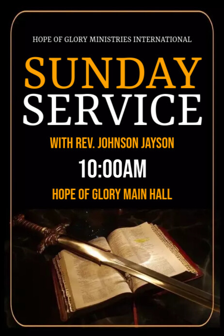 Sunday service Template | PosterMyWall